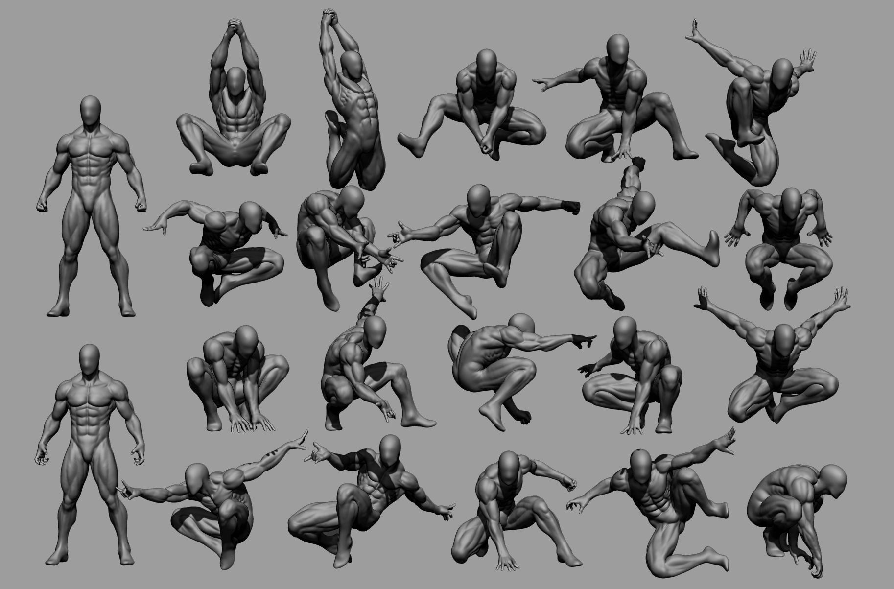 22 Spider man full body poses 3D model | CGTrader