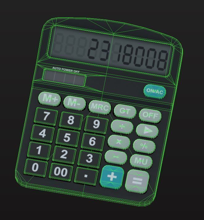 3D model Desk Calculator VR / AR / low-poly | CGTrader