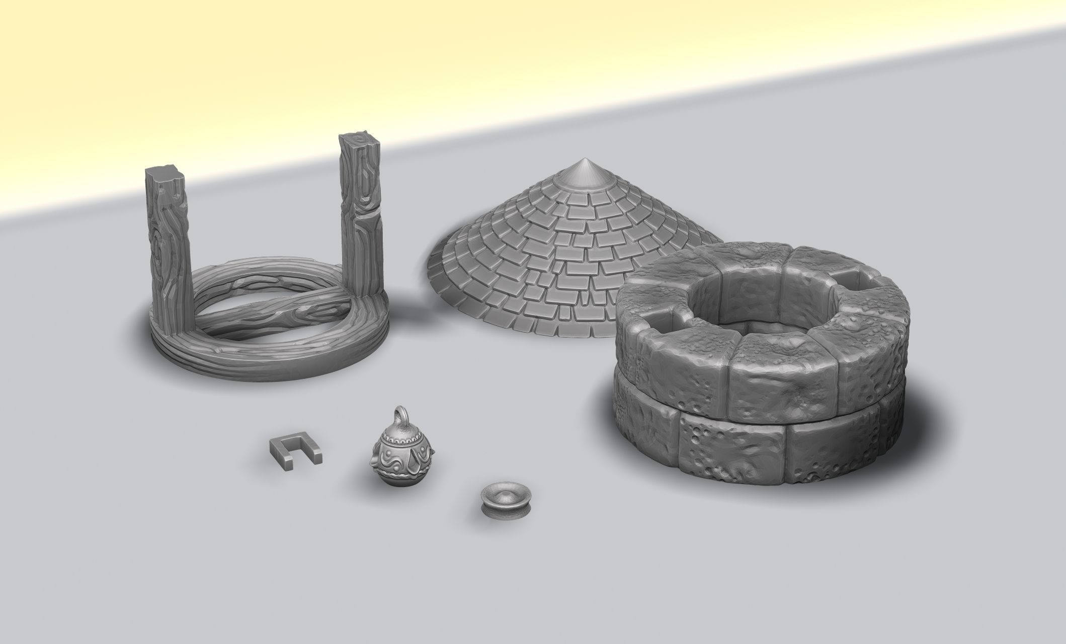 The water well - Boardgames - Wargames - WH - FG - DnD 3D model 3D ...