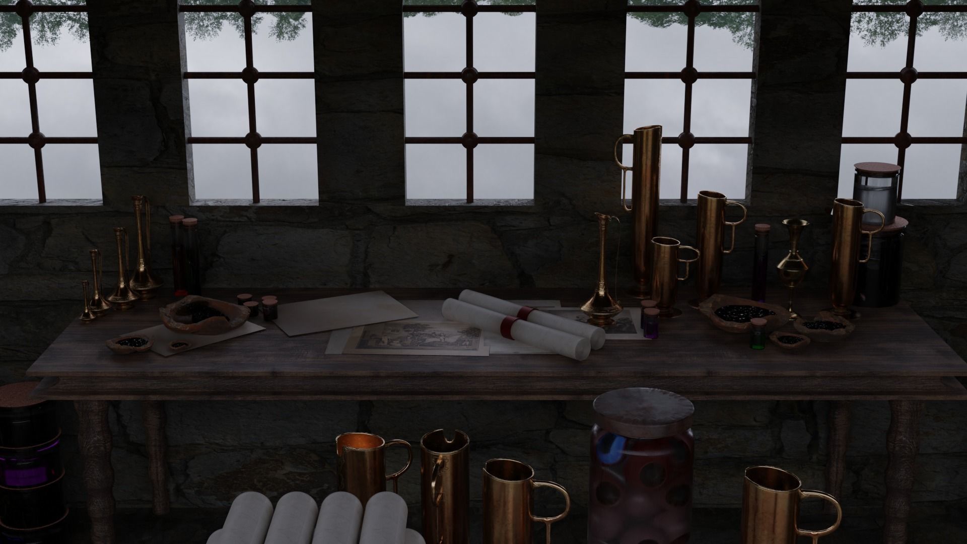 Alchemists Workshop 3D model | CGTrader