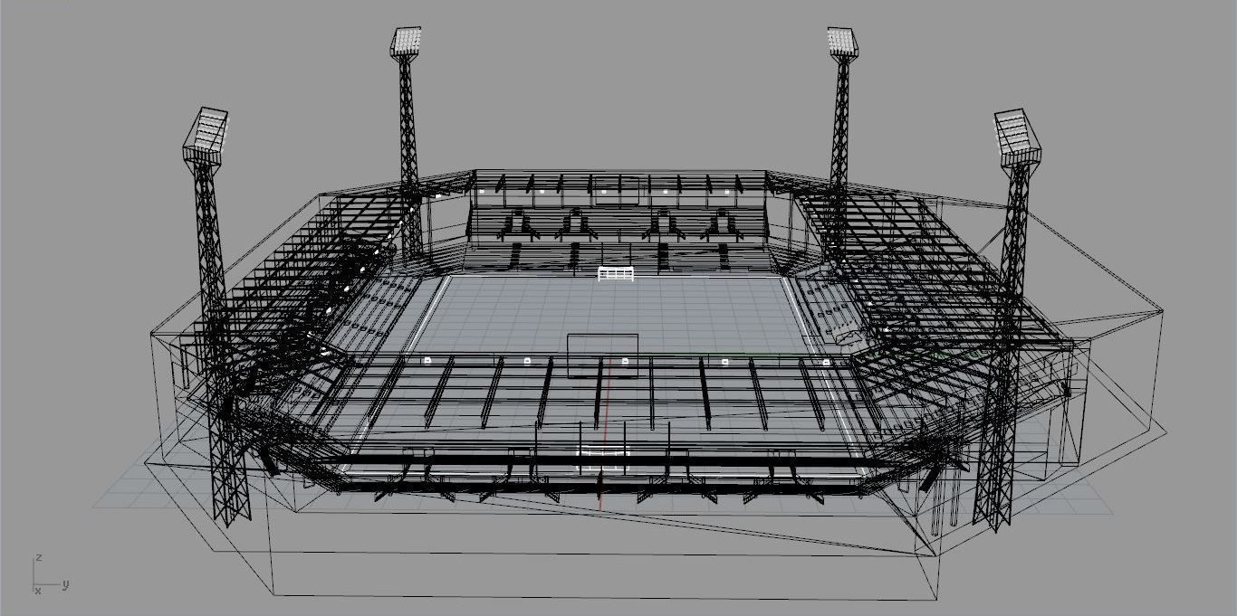 3D model Cepheus Park Stadium Randers FC VR / AR / low-poly | CGTrader