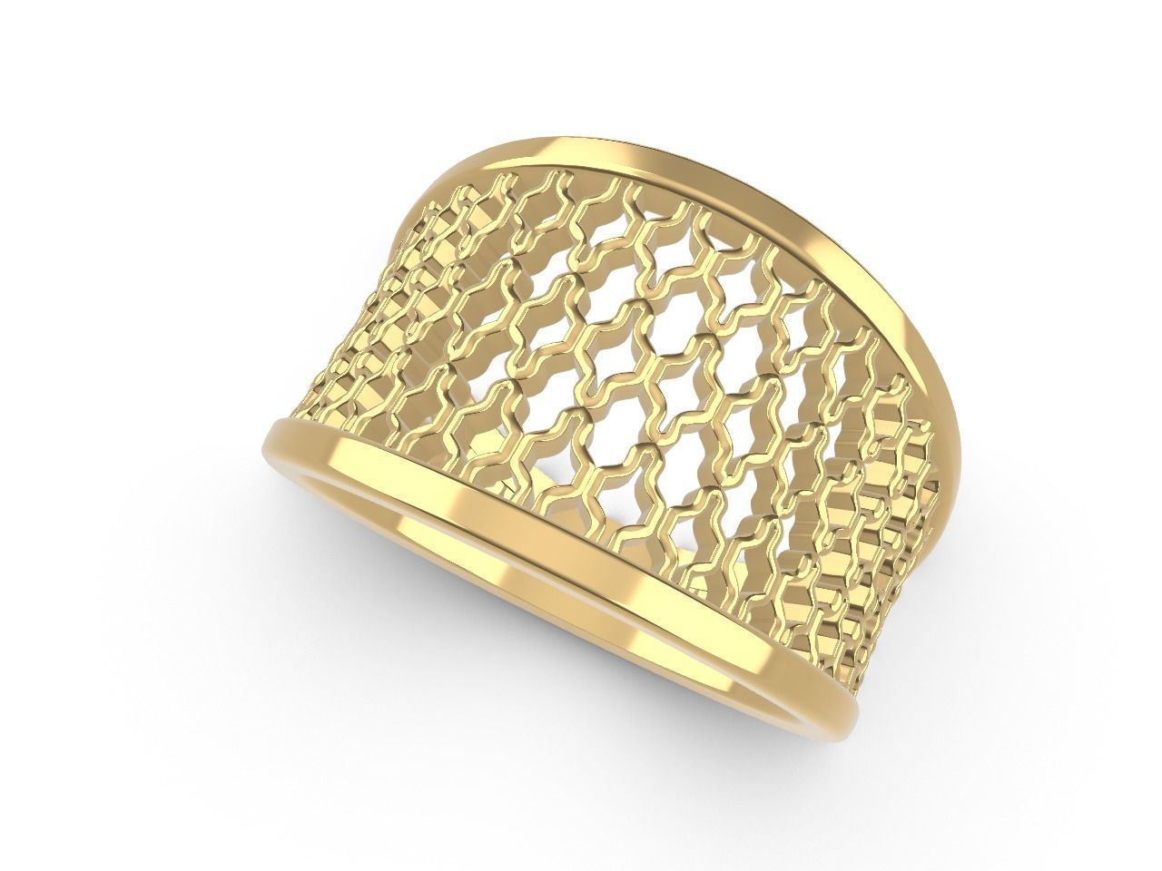 geometric jaali pattern ring stl files verified 3D model 3D printable ...