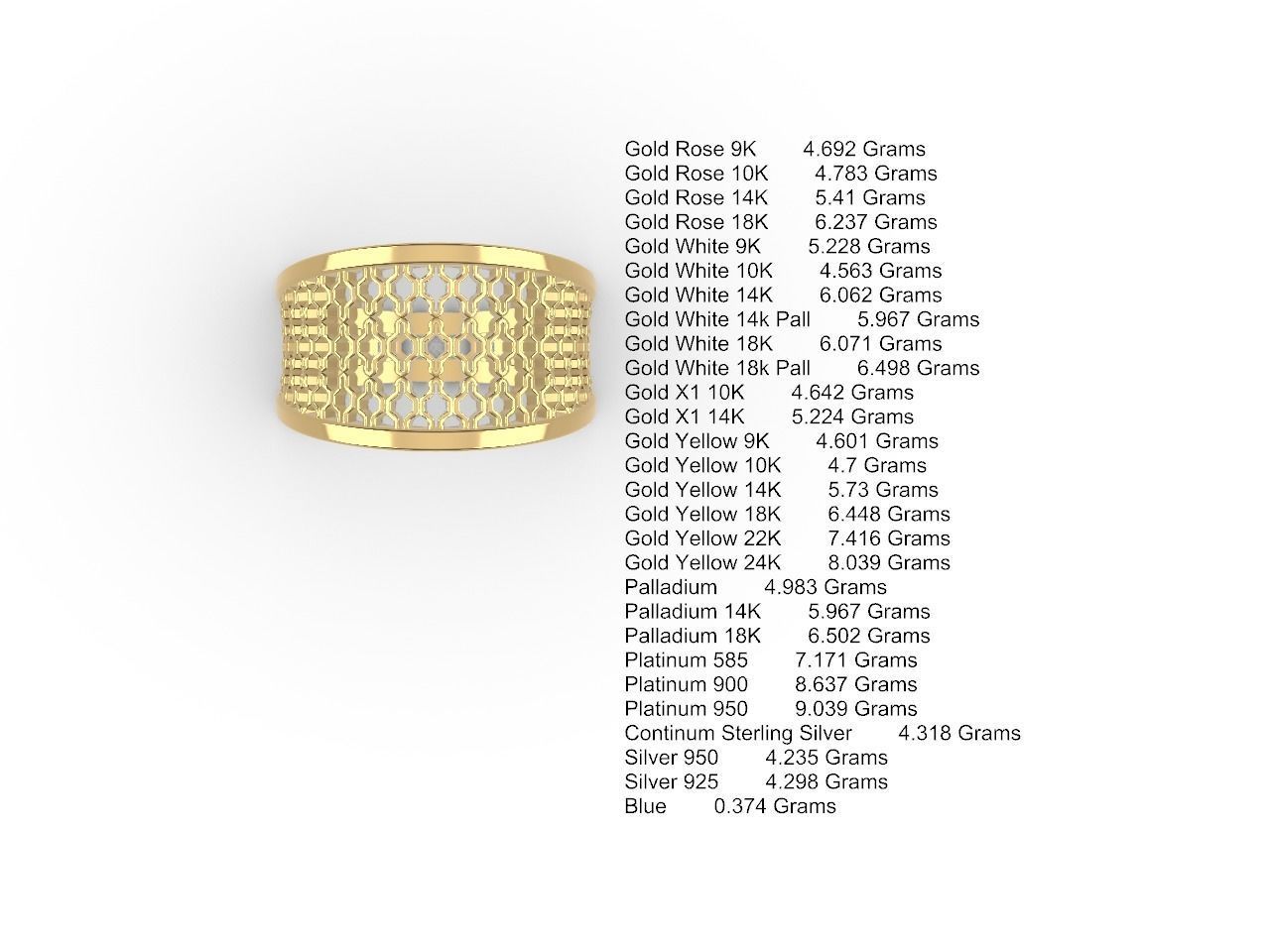 geometric jaali pattern ring stl files verified 3D model 3D printable ...