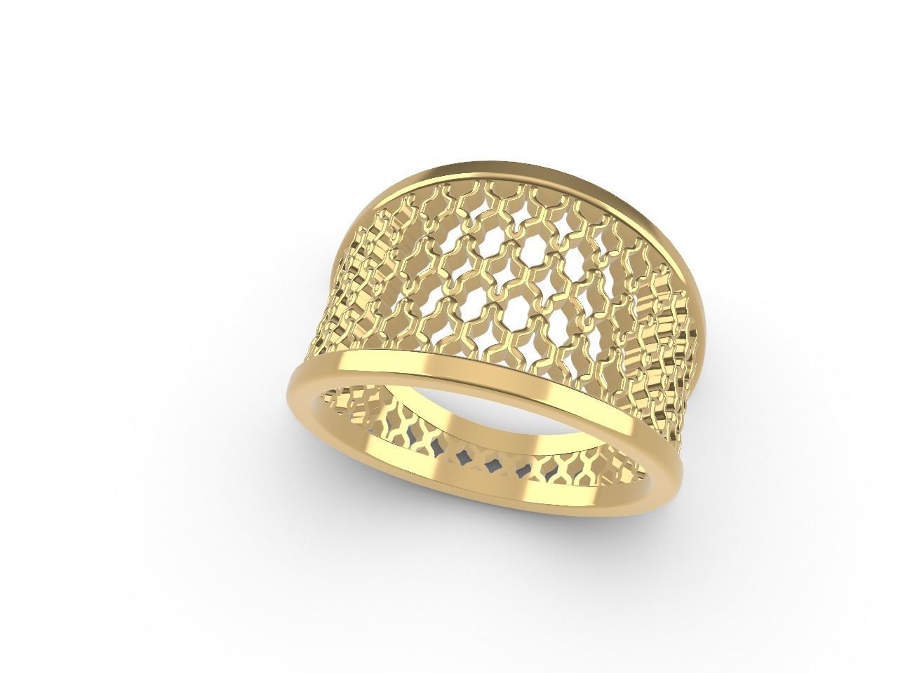 geometric jaali pattern ring stl files verified 3D model 3D printable ...
