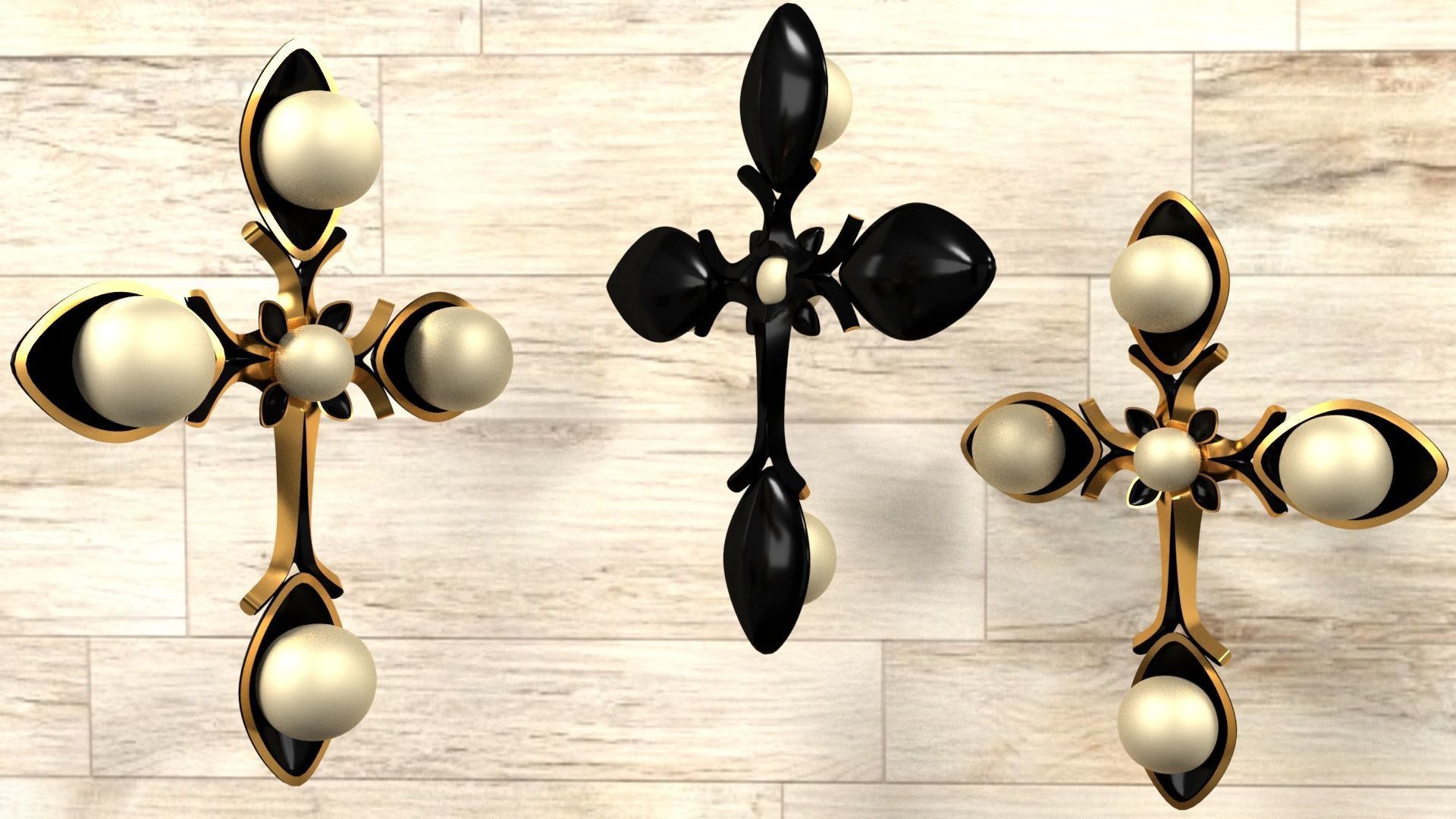 Cross deco 3D model | CGTrader