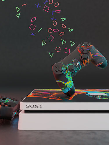3D model Playstation and Dualshock 4 VR / AR / low-poly | CGTrader