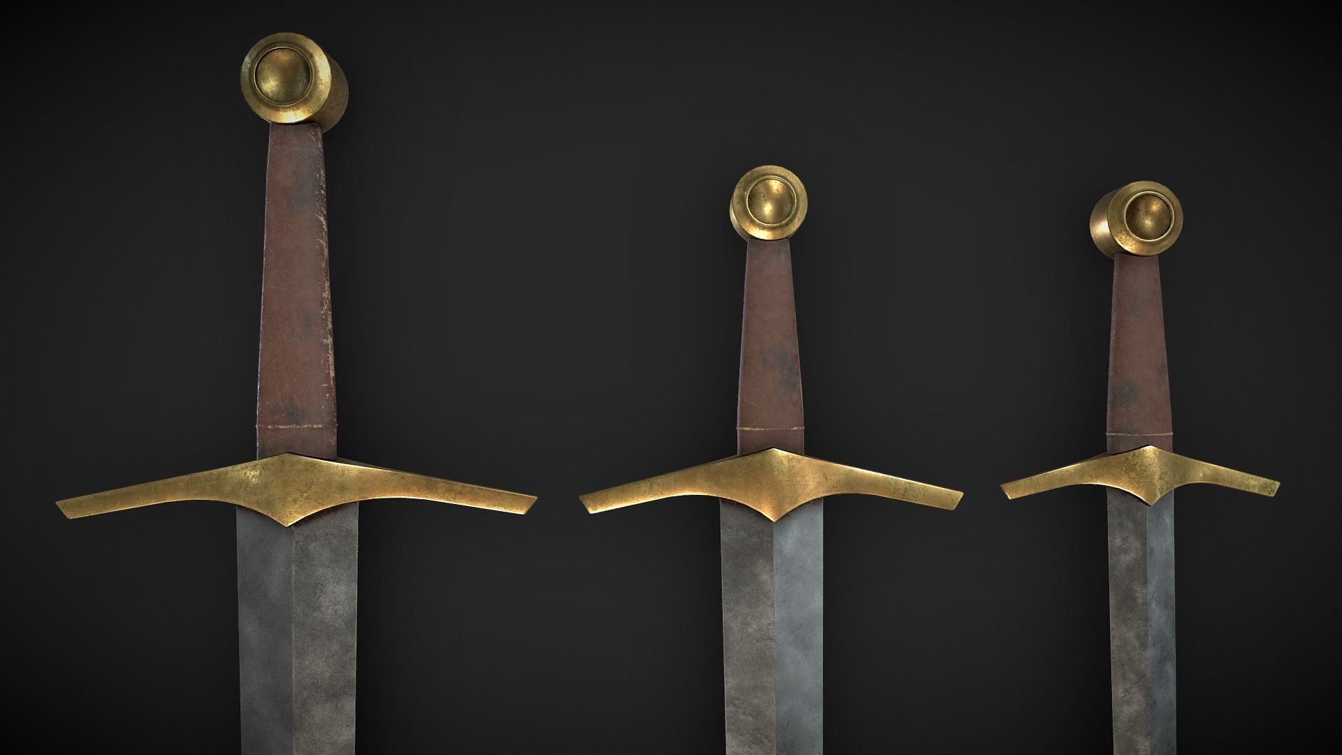 3D model Dagger Short sword and Longsword VR / AR / low-poly | CGTrader