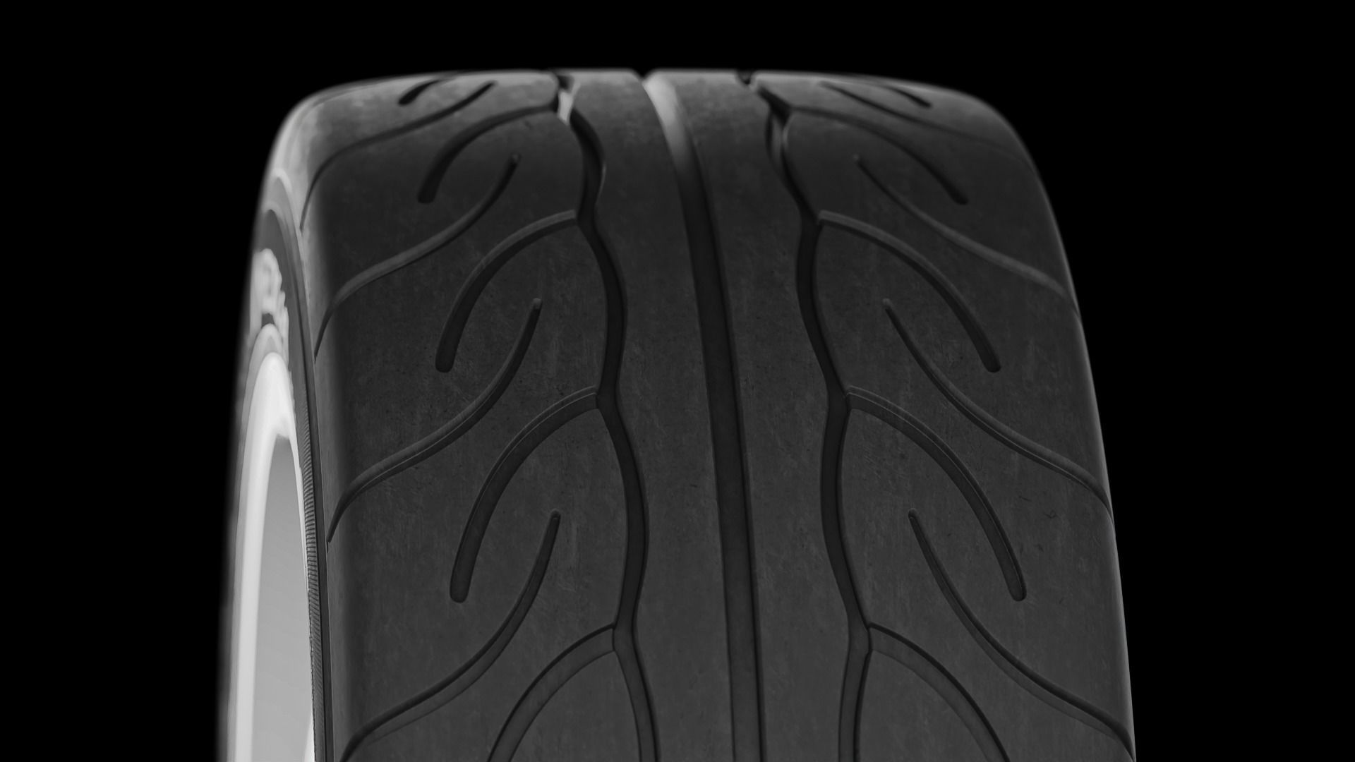Yokohama Advan Neova AD08 Semi-Slick Tyre free 3D model | CGTrader