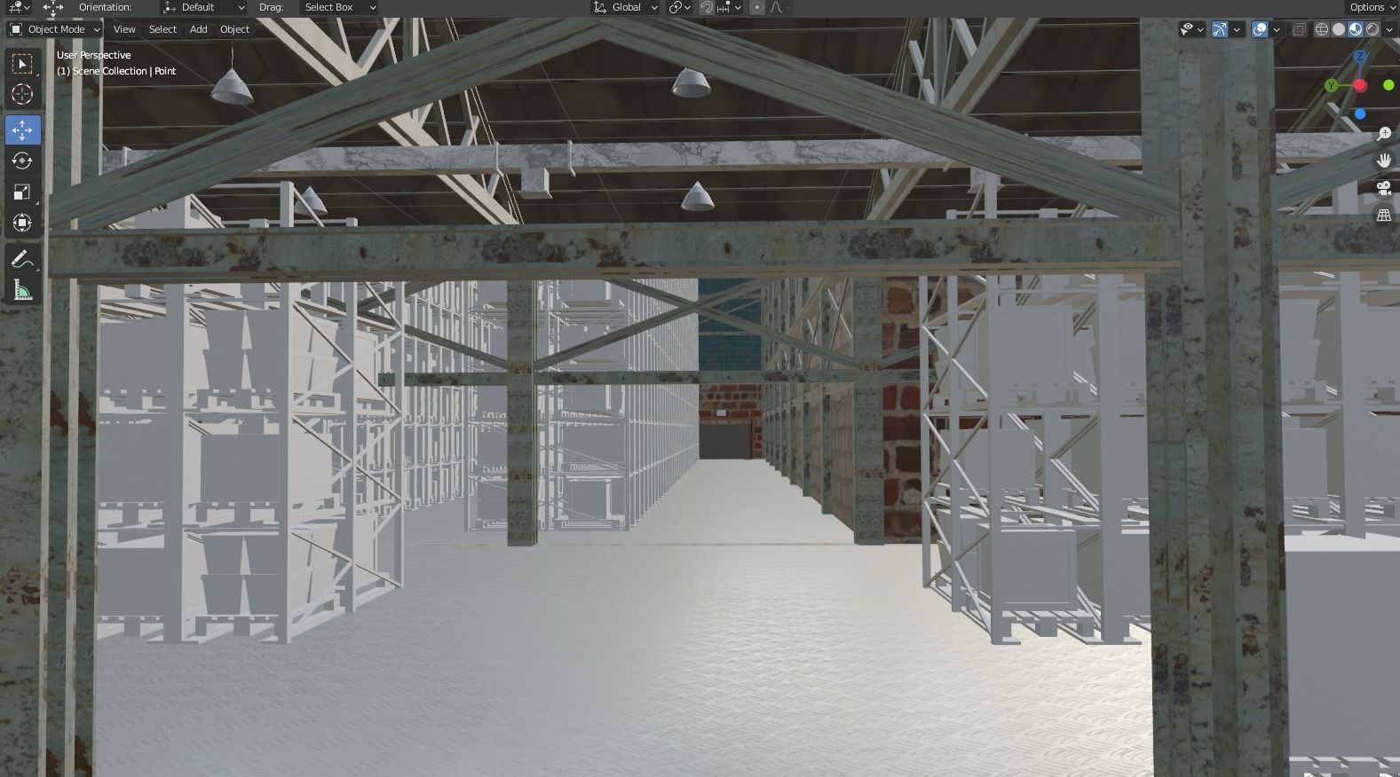 Warehouse interior and exterior 3d model 3D model 3D model | CGTrader