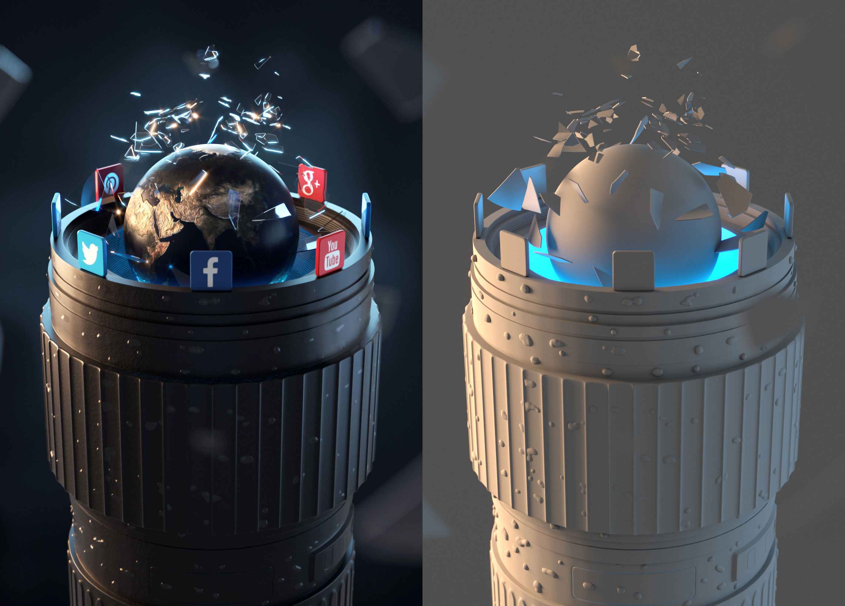 Social Media 3D model | CGTrader