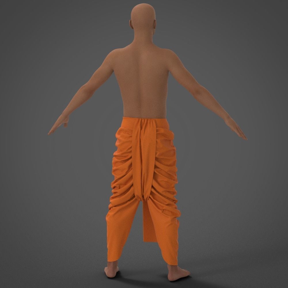 Dhoti Dress type-1 3D model | CGTrader
