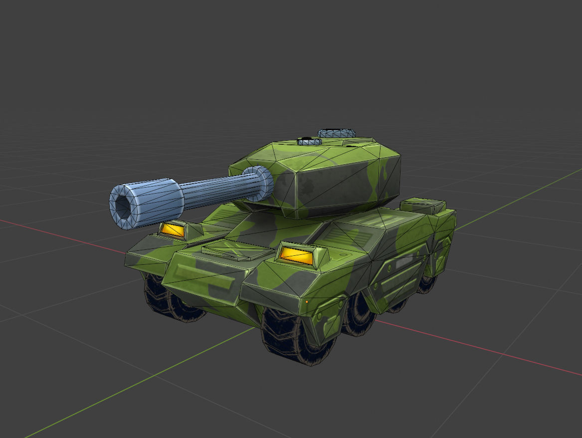 3D model 2 Animated Tanks hand-painted VR / AR / low-poly | CGTrader