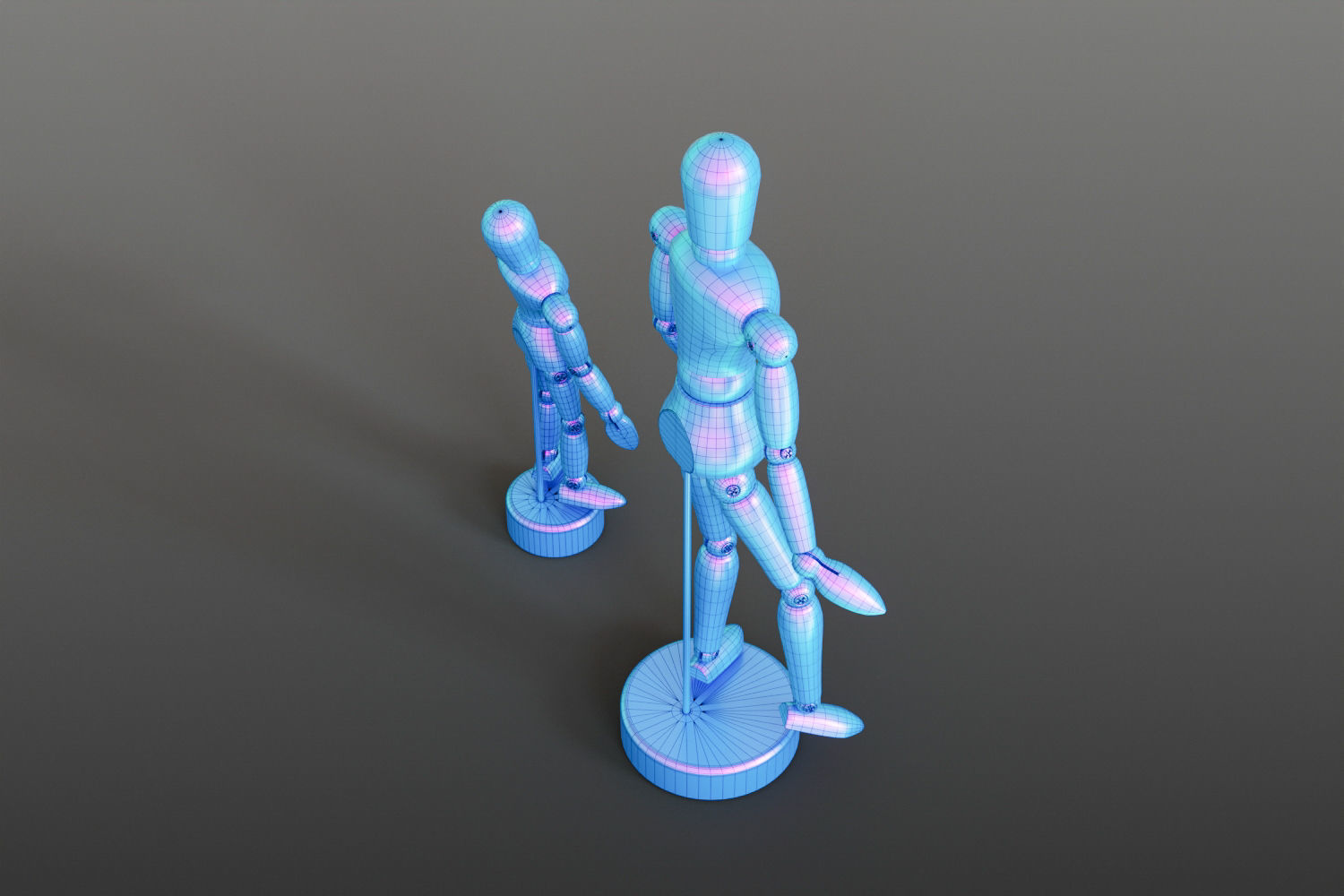 Wooden pose figures 3D model | CGTrader