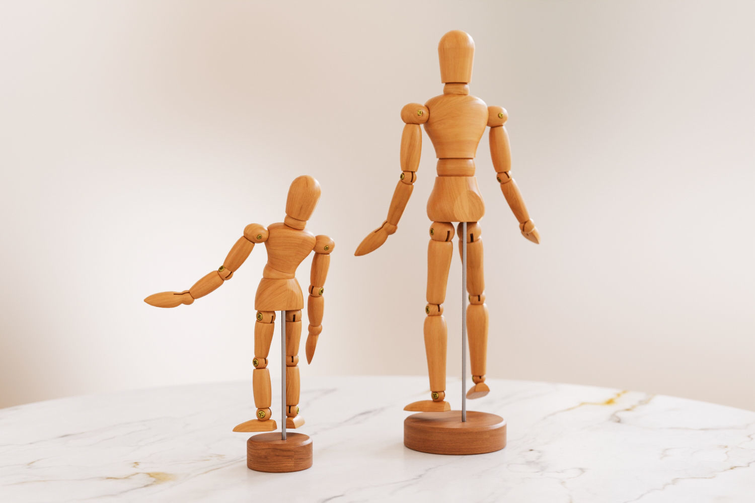 Wooden pose figures 3D model | CGTrader