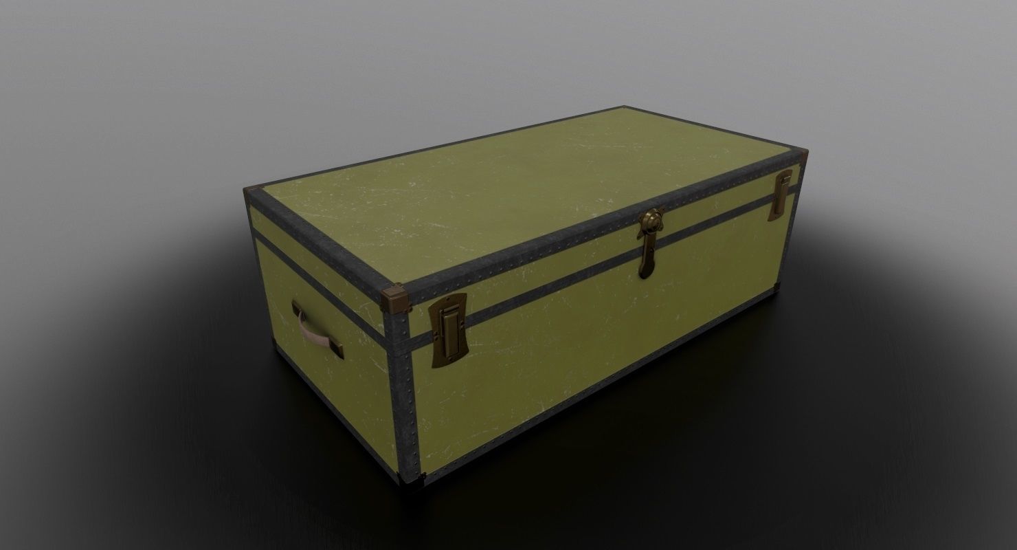 3D model Green Chest VR / AR / low-poly | CGTrader