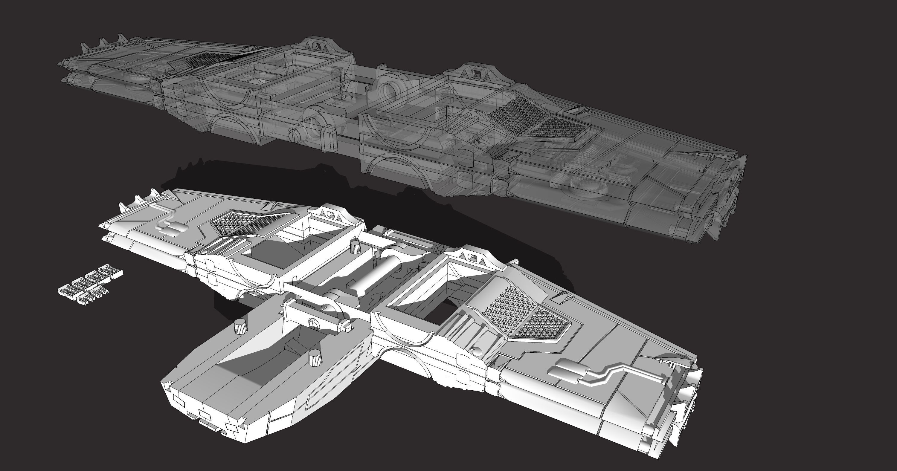 X-WING Model Kit STL files 3D model 3D printable | CGTrader