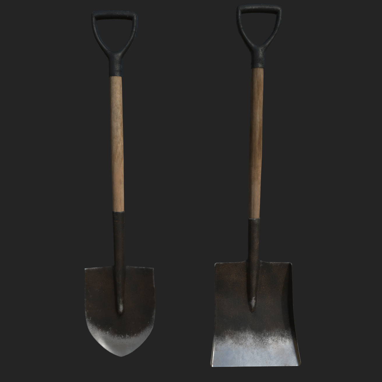 common 2 shovels with textures for unity unreal pbr 3D model | CGTrader