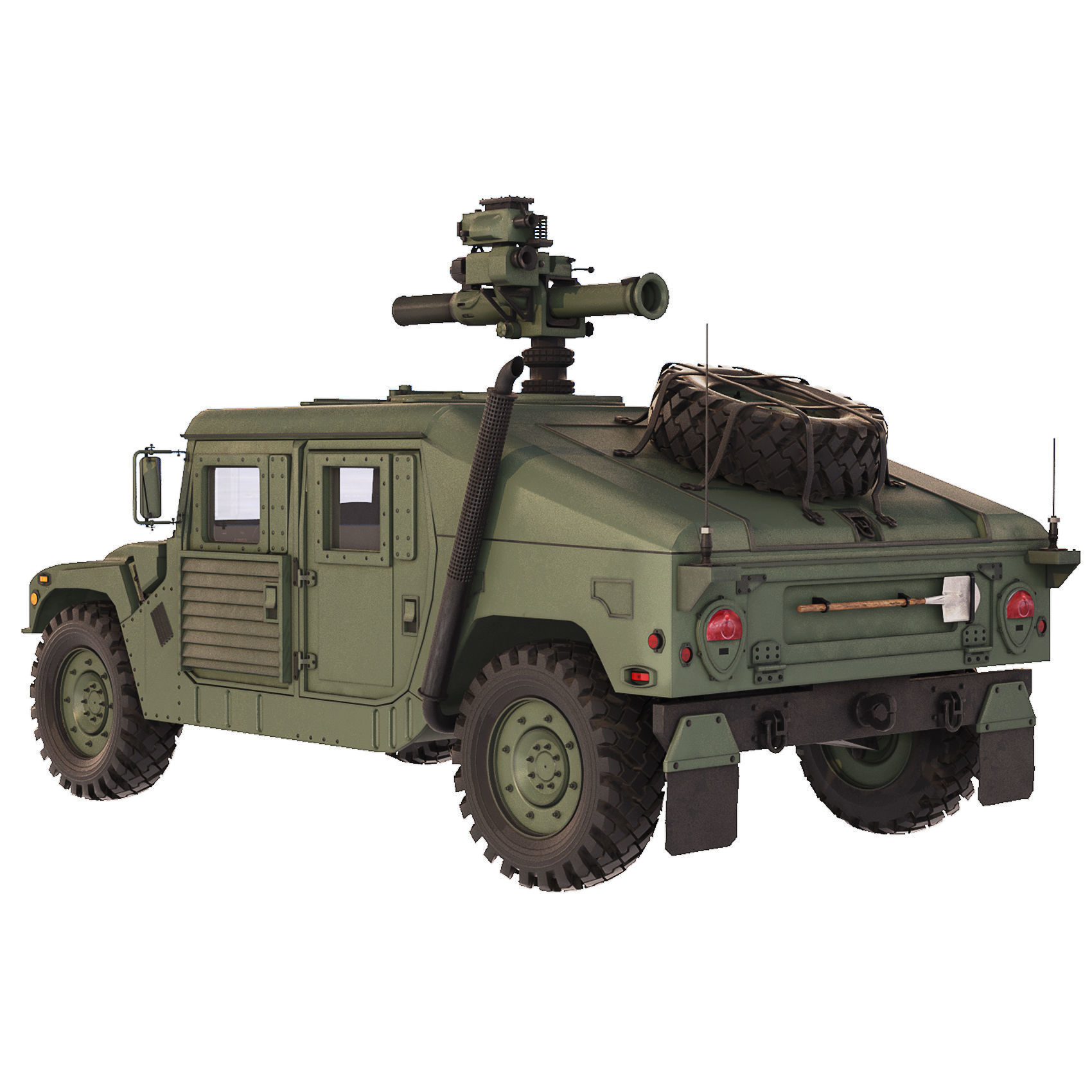 Humvee Military M1046 TOW Missile 2006 3D model | CGTrader