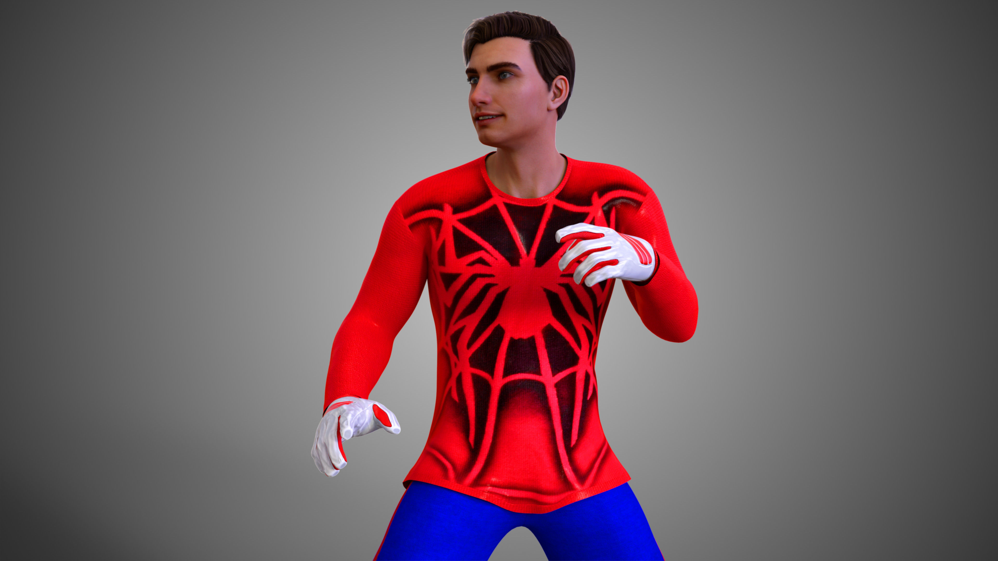 Human-Spider - Spider-Man 2002 Tobey Maguire 3D model animated rigged ...