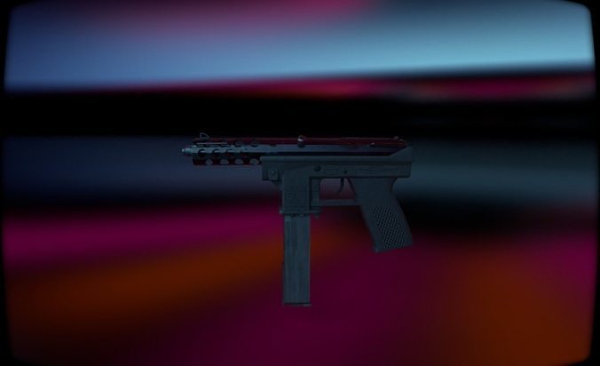 LOW POLY - Tec-9 Semi-Auto SMG free VR / AR / low-poly 3D model | CGTrader