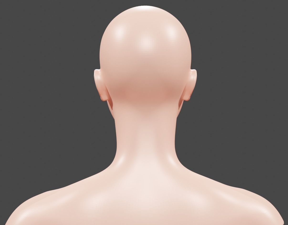 FEMALE HUMAN HEAD free 3D model | CGTrader