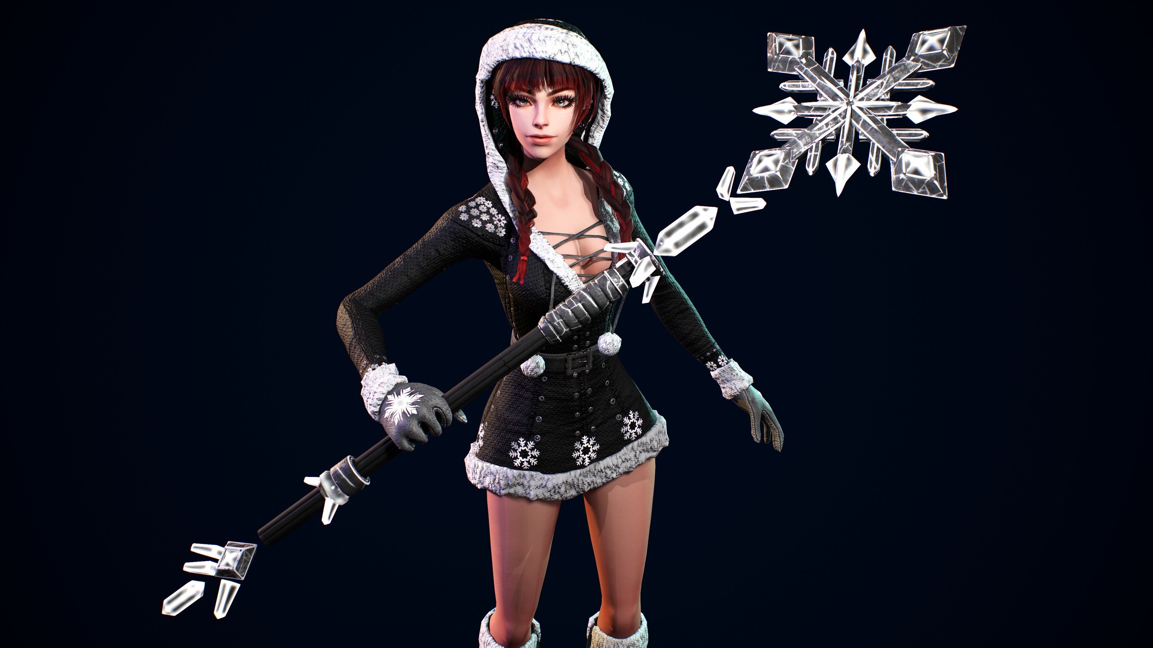 3D model SnowGirl VR / AR / low-poly | CGTrader