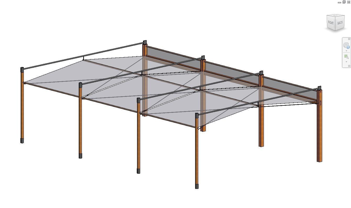 3D model Revit Family - Canopy 01 VR / AR / low-poly | CGTrader