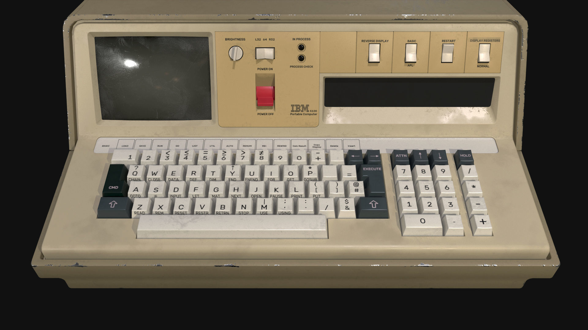 3D model Old desktop computer IBM 5100 VR / AR / low-poly | CGTrader