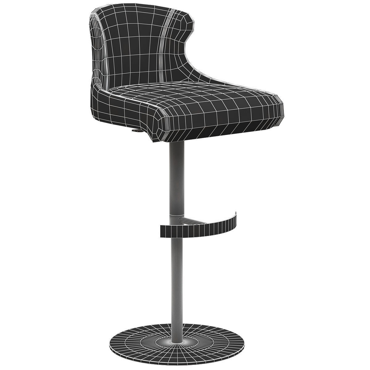 3D model roche bobois Tabouret CARIOCA STEEPLE 3d model VR / AR / low ...
