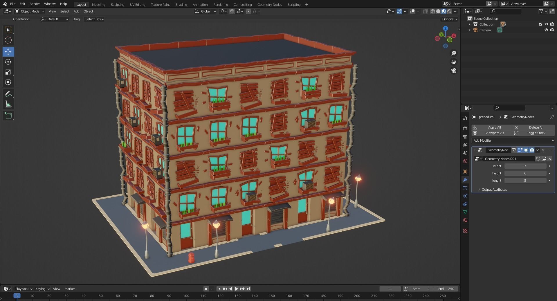3D model Stylized Modular Building VR / AR / low-poly | CGTrader