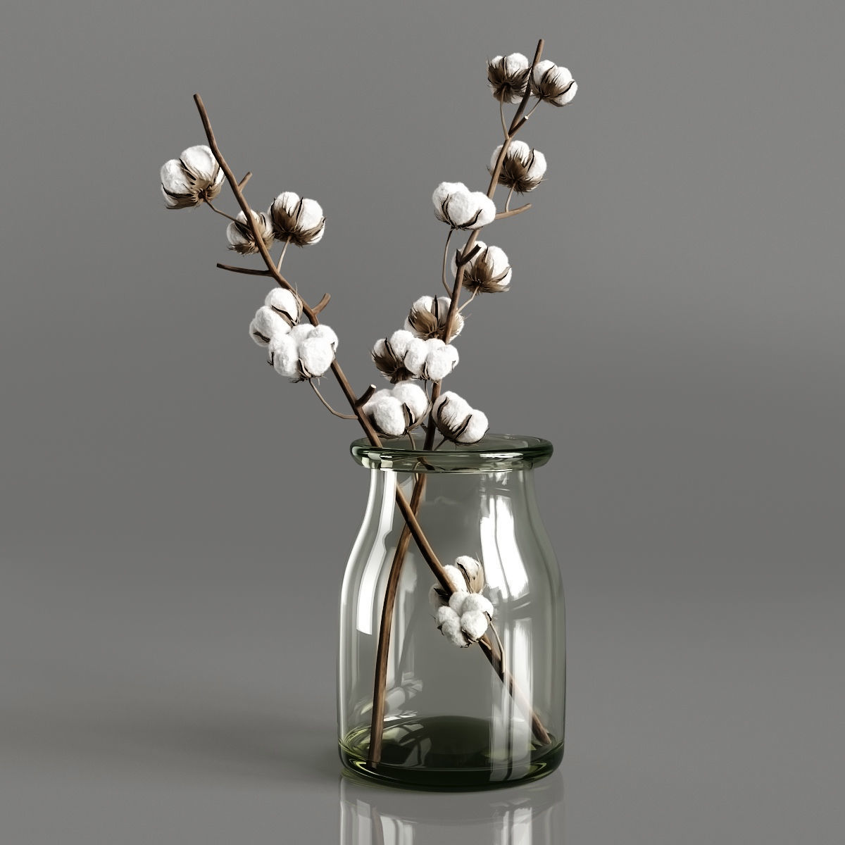 A bouquet of cotton 3D model | CGTrader