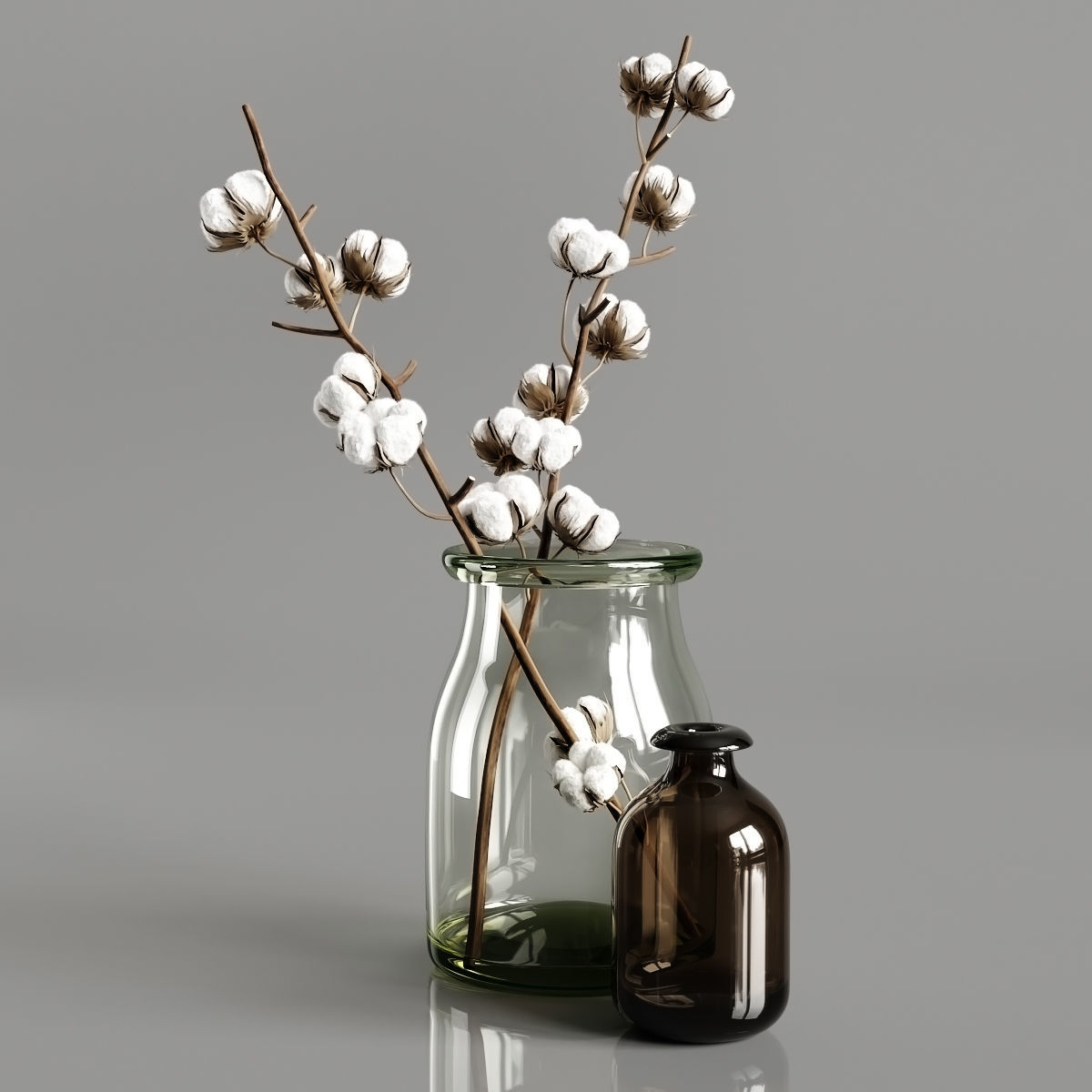 A bouquet of cotton 3D model | CGTrader