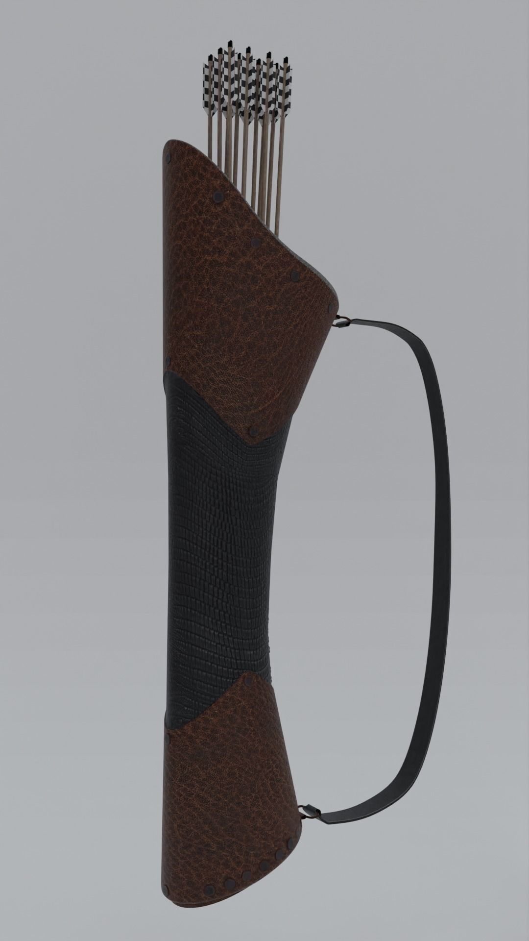 3D model Quiver Leather Black VR / AR / low-poly | CGTrader