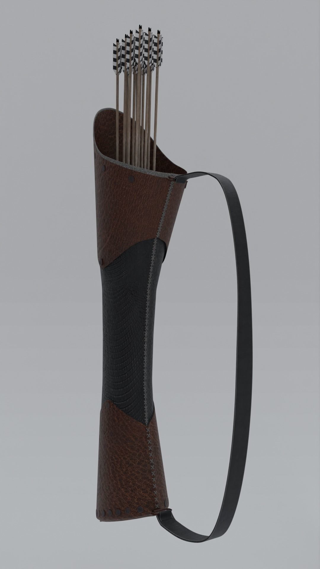 3D model Quiver Leather Black VR / AR / low-poly | CGTrader