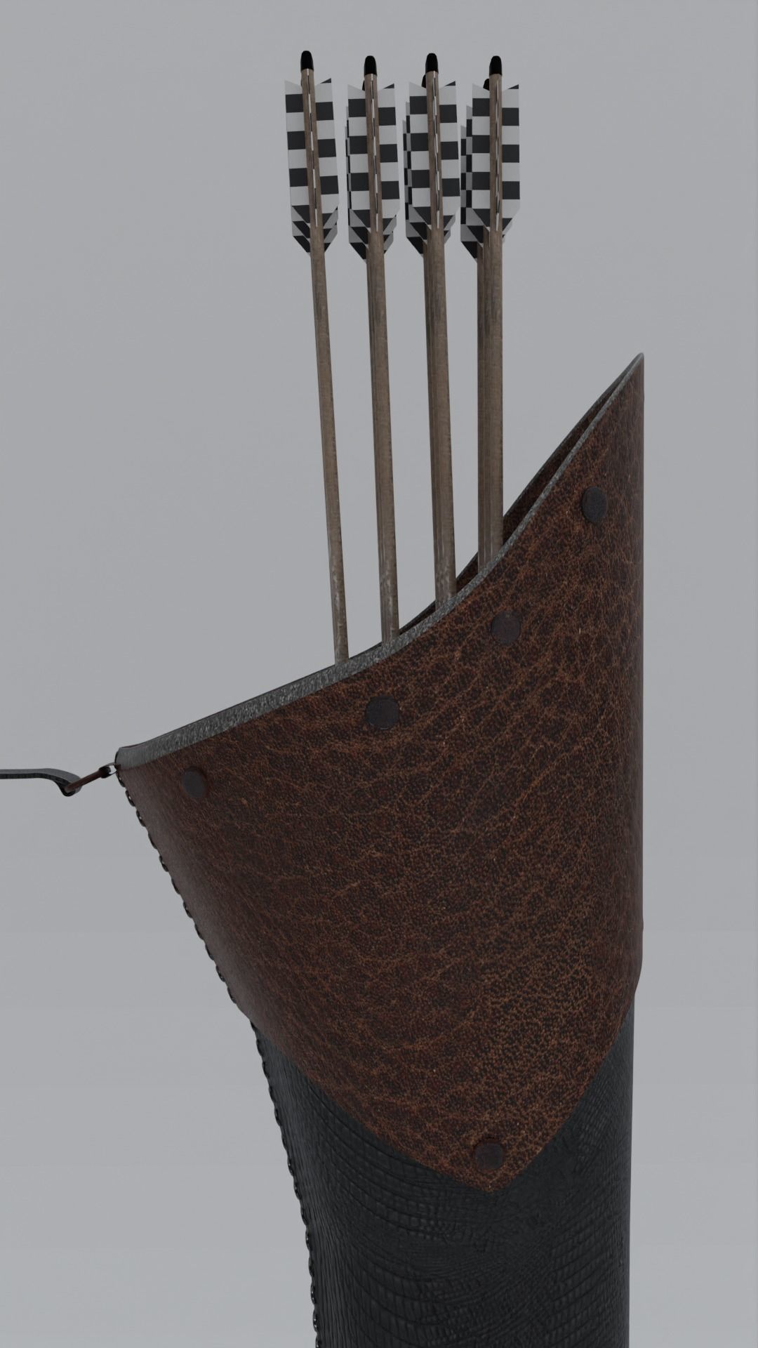 3D model Quiver Leather Black VR / AR / low-poly | CGTrader