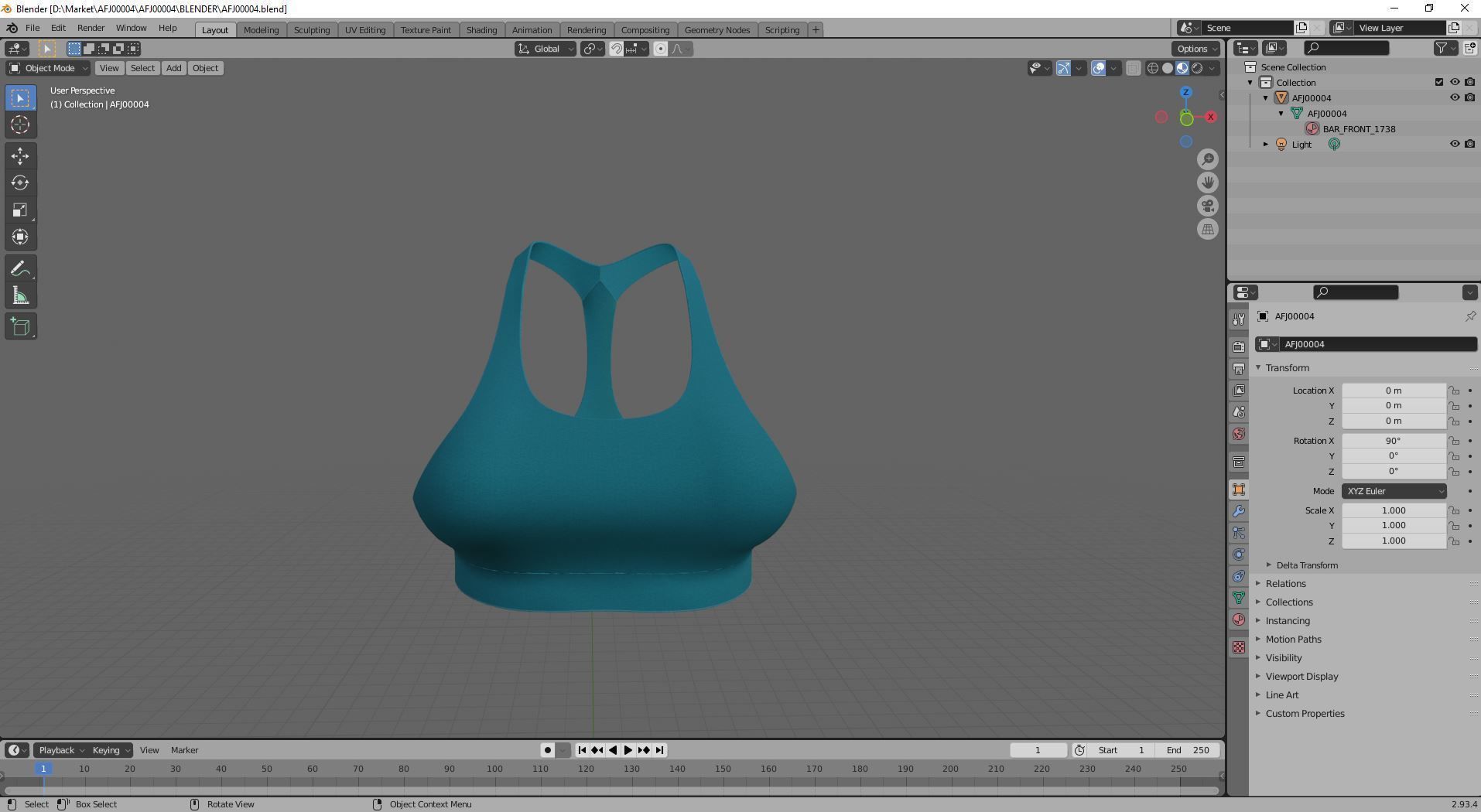 Sporty Classic BRA for Women free VR / AR / low-poly 3D model | CGTrader