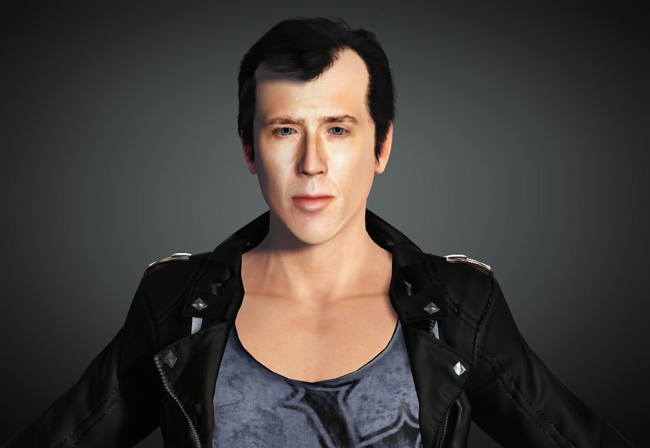 3D model Nic Cage 3D Model VR / AR / low-poly rigged animated | CGTrader