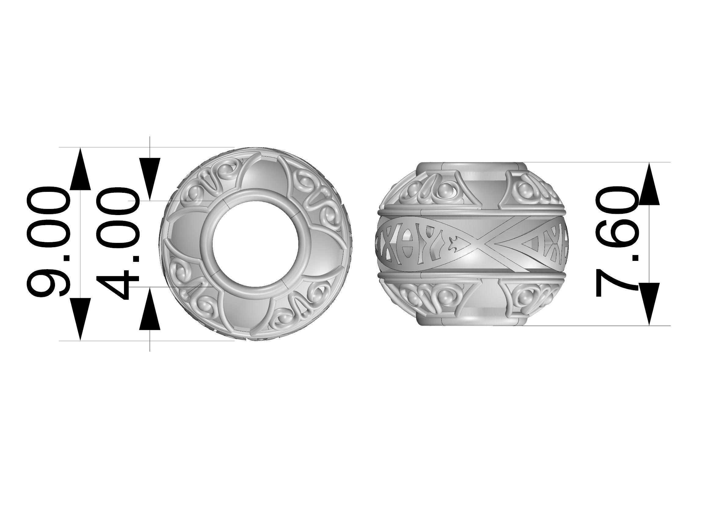 jewelry bead 3D model | CGTrader