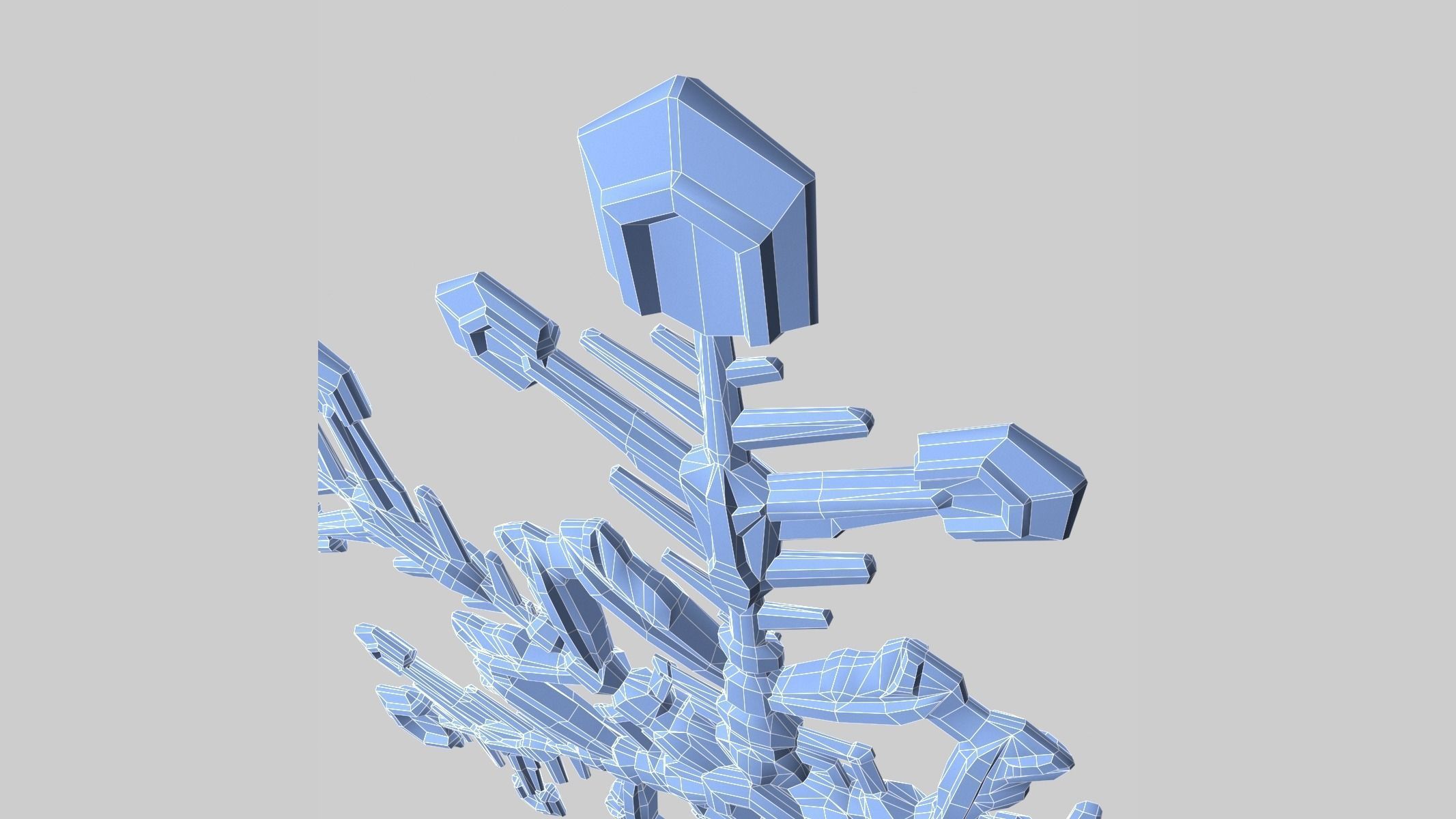 3D model Snowflake - hex plates - Low-Poly VR / AR / low-poly | CGTrader