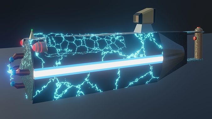 high poly electric charging gun 3D model | CGTrader