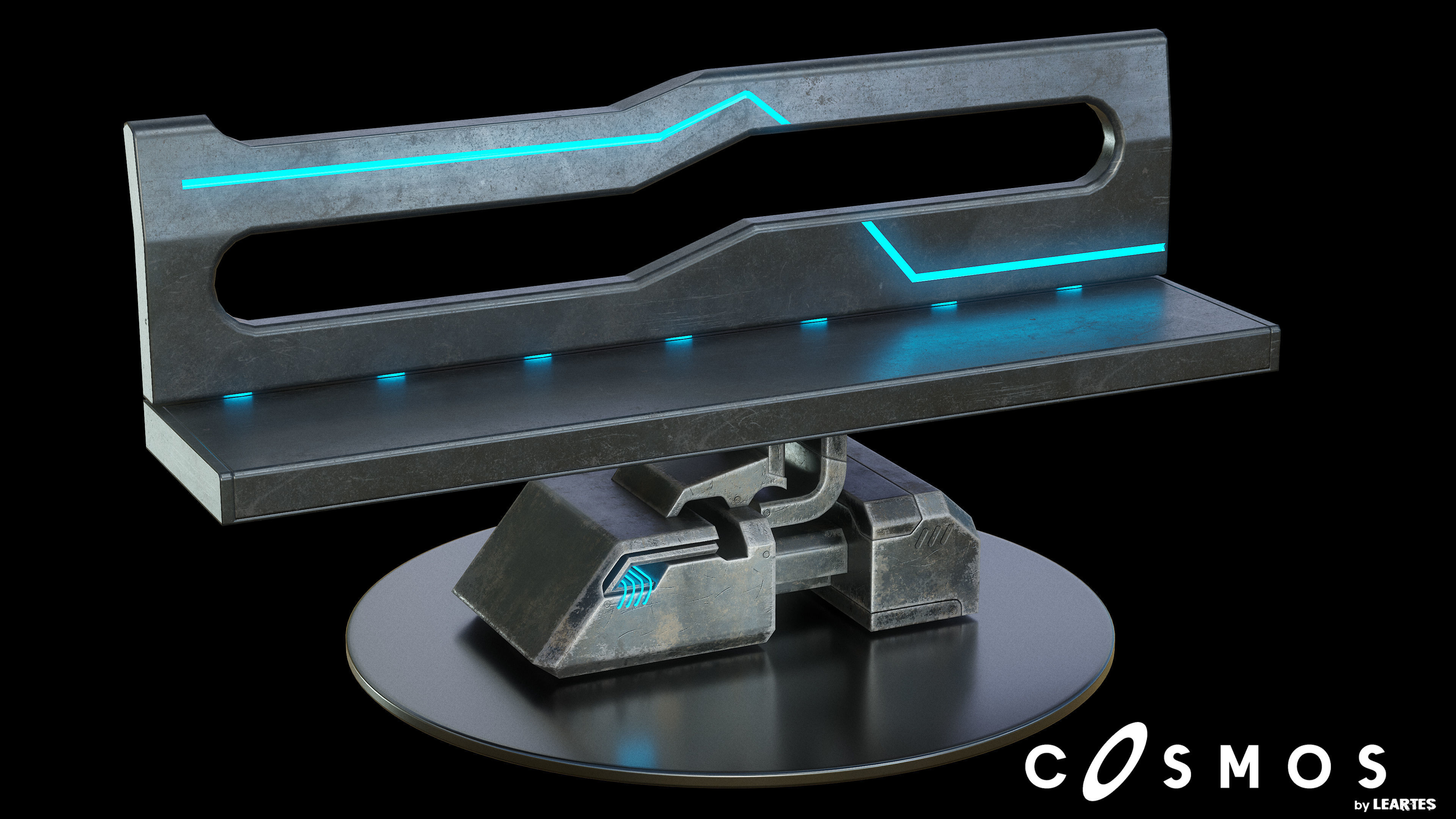 3D model Cyberpunk Bench - 3 VR / AR / low-poly | CGTrader