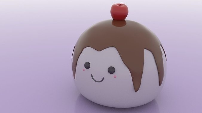 3D model Cutie choco pie VR / AR / low-poly | CGTrader