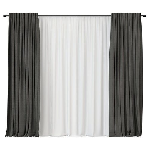 Curtains 0094 3D model | CGTrader