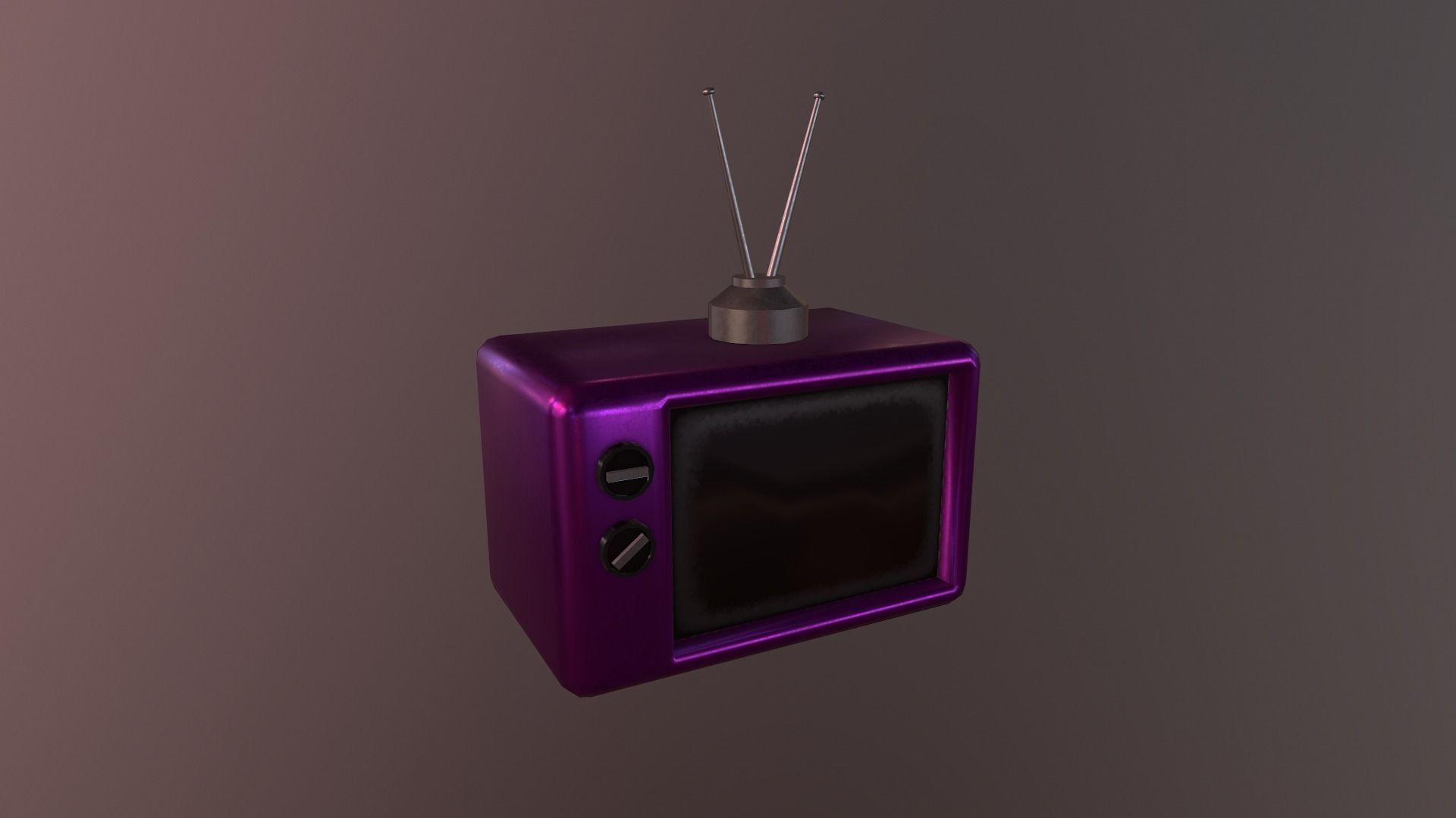 Low Poly Television tv with antenna free VR / AR / low-poly 3D model ...