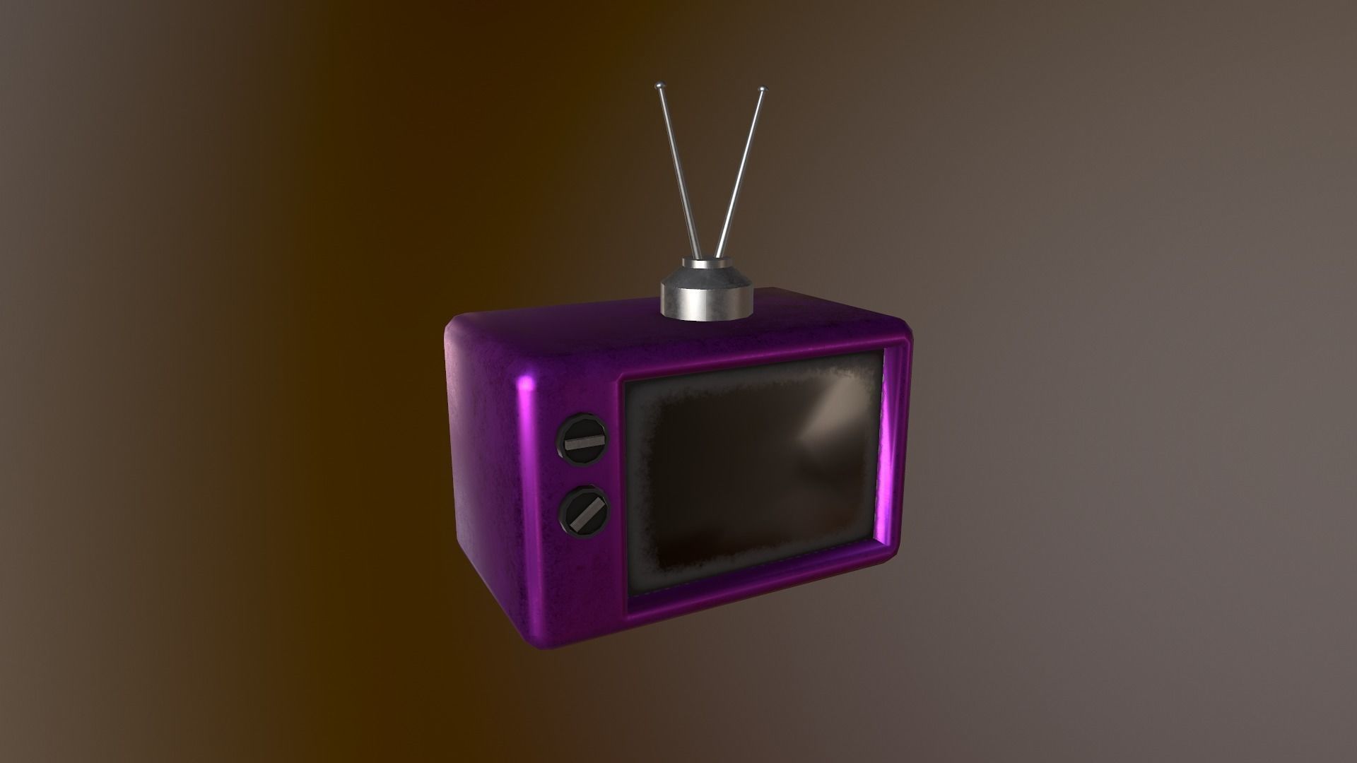 Low Poly Television tv with antenna free VR / AR / low-poly 3D model ...