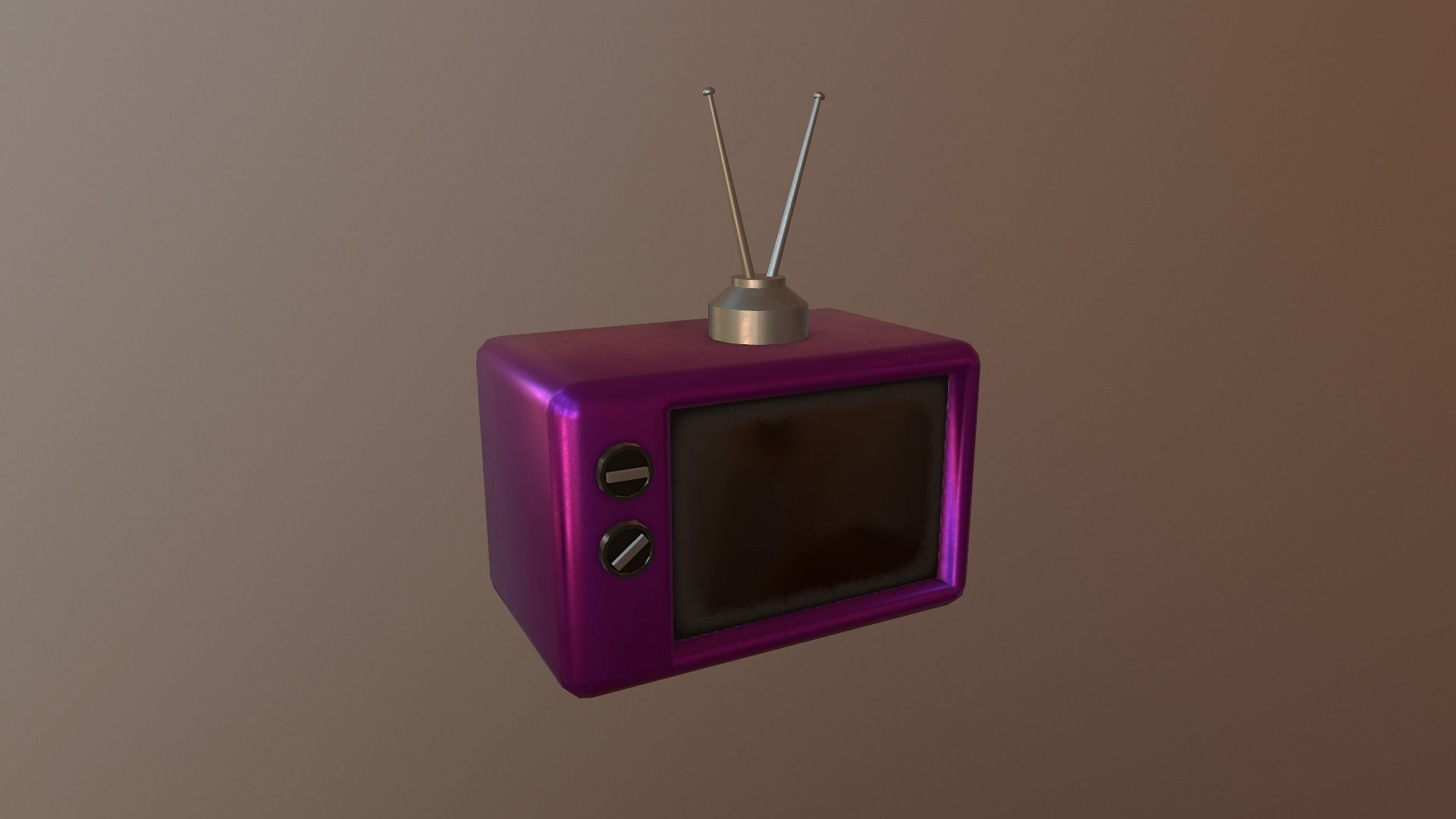 Low Poly Television tv with antenna free VR / AR / low-poly 3D model ...