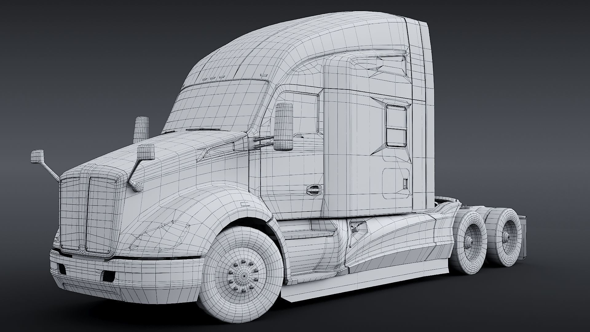 3D model Kenworth T680 with detailed interior VR / AR / low-poly | CGTrader