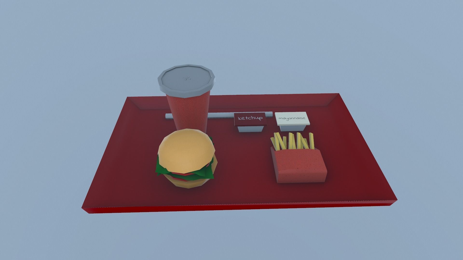 Low Poly Burger Menu free VR / AR / low-poly 3D model | CGTrader