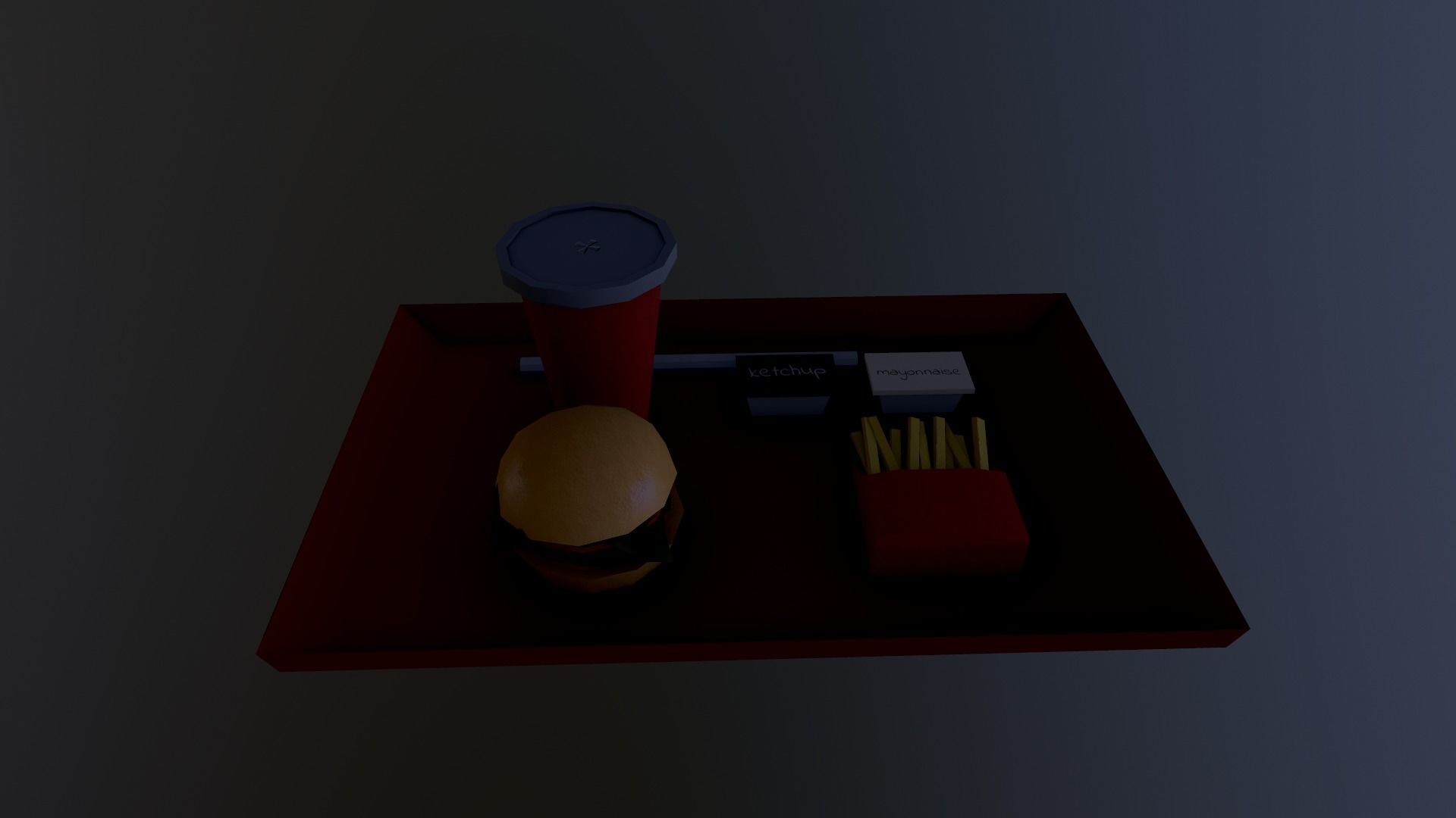 Low Poly Burger Menu free VR / AR / low-poly 3D model | CGTrader