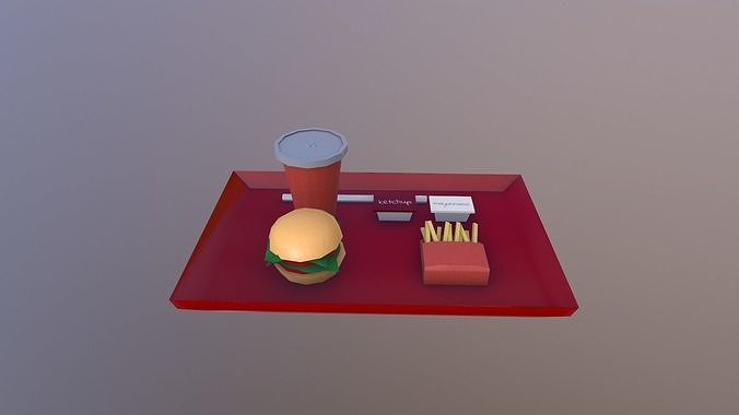 Low Poly Burger Menu free VR / AR / low-poly 3D model | CGTrader